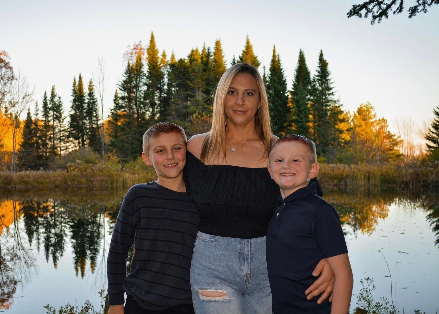 Desiree and her two sons, Jayce and Noah.
